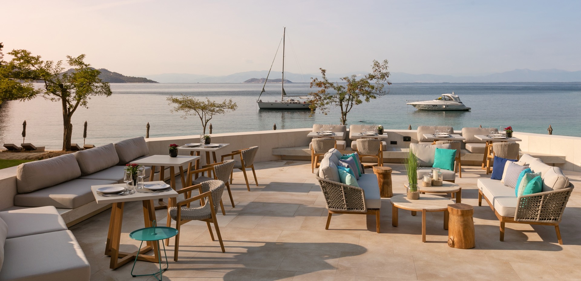 Veranda Restaurant | Vathi Cove Luxury Hotel | Vathi Beach, Thassos